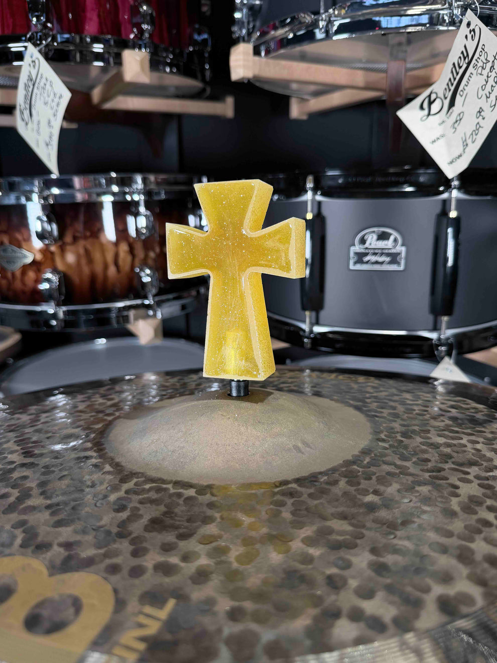 ~NEW~ Bentley's Drum Shop 8mm Thread Cross Cymbal Toppers (Multiple Co
